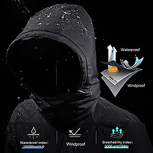 CAMEL Women's Warm Winter Ski Jackets Waterproof Snow Coat with Hood Mountain Windproof Rain Jacket