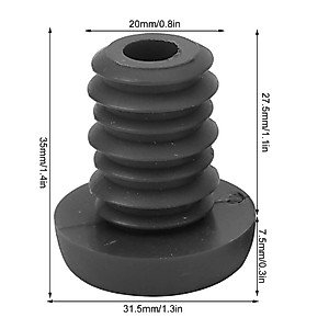 Keenso 22.2mm Bicycle Handlebar End Plugs, Mountain Bike Handlebar Grips Bar End Plugs for Handlebar