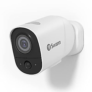 Swann Wireless Security Camera, Home Security Camera 1080p Full HD Indoor Outdoor Waterproof, Recharcheable Security Camera with Night Vision, 2-Way Talk, Heat, Motion Person Detection, Smart Alerts