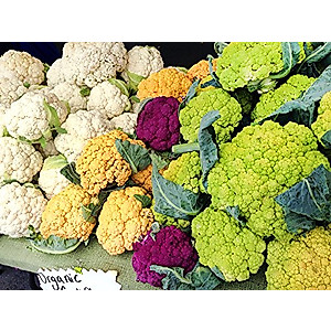 Please Read! This is A Mix!!! 50+ Cauliflower Mix Seeds Heirloom Non-GMO 4 Varieties Purple Green Yellow Delicious from USA