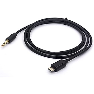 PIIHUSW Micro USB to 3.5mm Cable - Gold Plated 3 Pole 3.5mm Male to Micro B Male Car Aux Audio Extension Cord