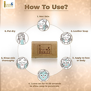 FAIR & WHITE Original Exfoliating Soap - 200g / 7oz – Skin Brightening Soap, Cleansing Bar, Formulated to Fade Dark Spots: Face, Knees, Body, Elbows & Armpits