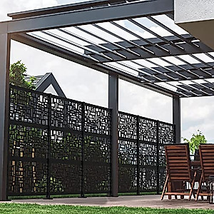 2'x4' Slate Decorative Screen Panel, Black