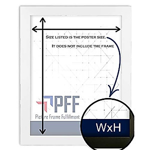 Picture Frame Factory Outlet | 20x27 Picture Frame | 1.25” White Moulding | Plexi Glass and Hanging Hardware Included