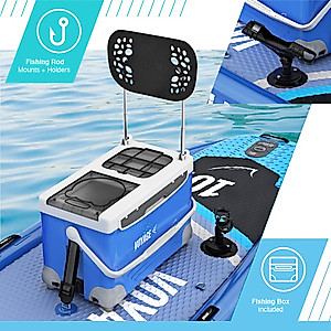 Bluefin SUP Voyage 10’10 Package with Cooler Box | Ultimate Activity Stand Up Inflatable Paddle Board | Added Stability | 20% Extra Width | Side Rails | 2X Fishing Rod Mounts | 5 Year Warranty