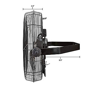 OEMTOOLS OEM24895 18 Inch Workstation Fan, 3853 CFM Max. Industrial Wall Fan, 360 Degree Rotating 18 Inch Wall Mount Fan, Barn Fans for Livestock