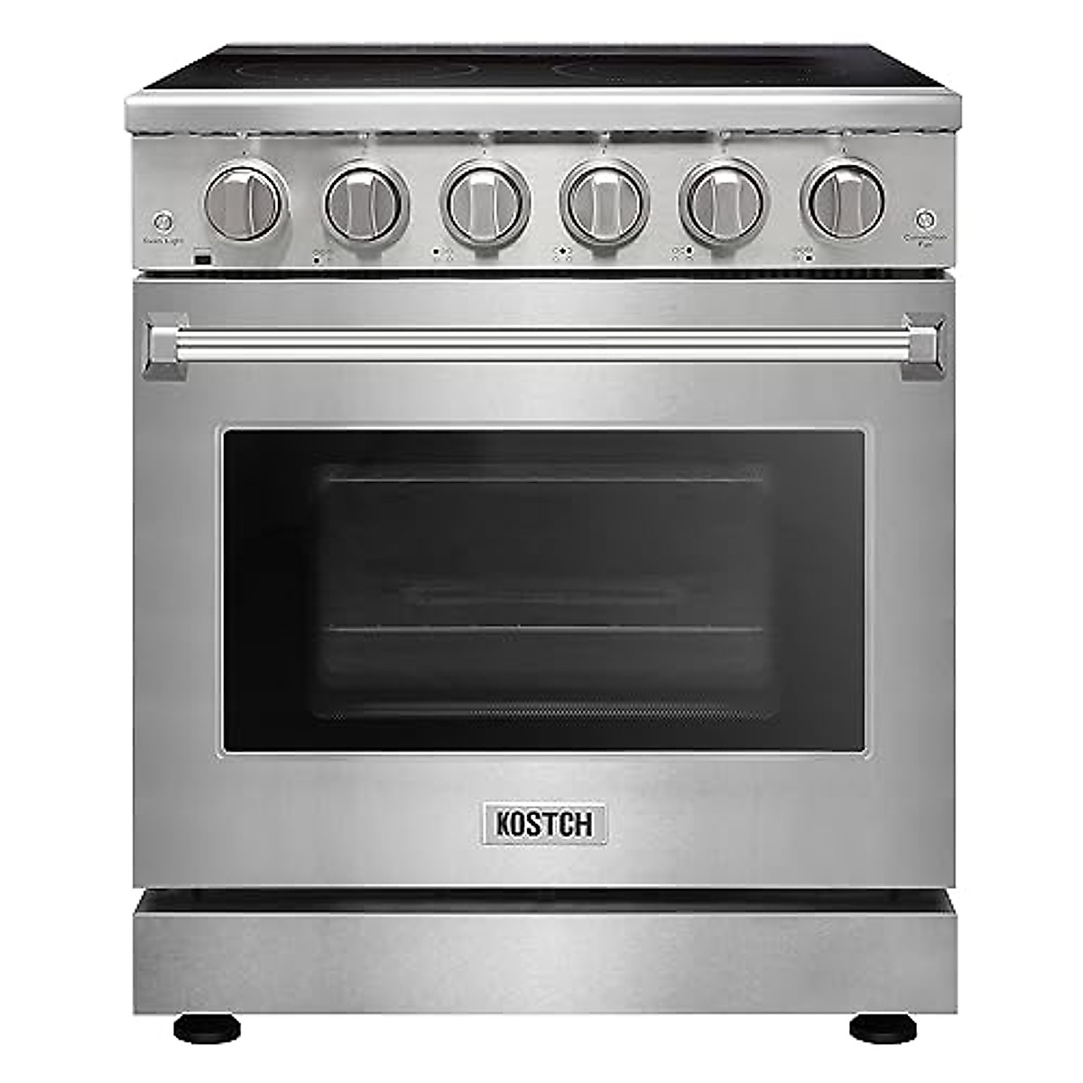 KOSTCH 30 inch Professional Electric Range with 5 Heating Elements Cooktop, 4.55 Cu. Ft. Convection Oven Capacity, Smooth Glass Top, in Stainless Steel, KOS-30RE06H (Stainless Steel)