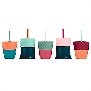 Boon SNUG Straw Lids, Assorted Colors (Pack of 3), Green