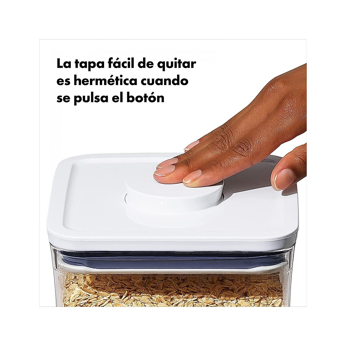 OXO Plastic Airtight Pop Containers Rectangle 3 Piece Set with Scoop