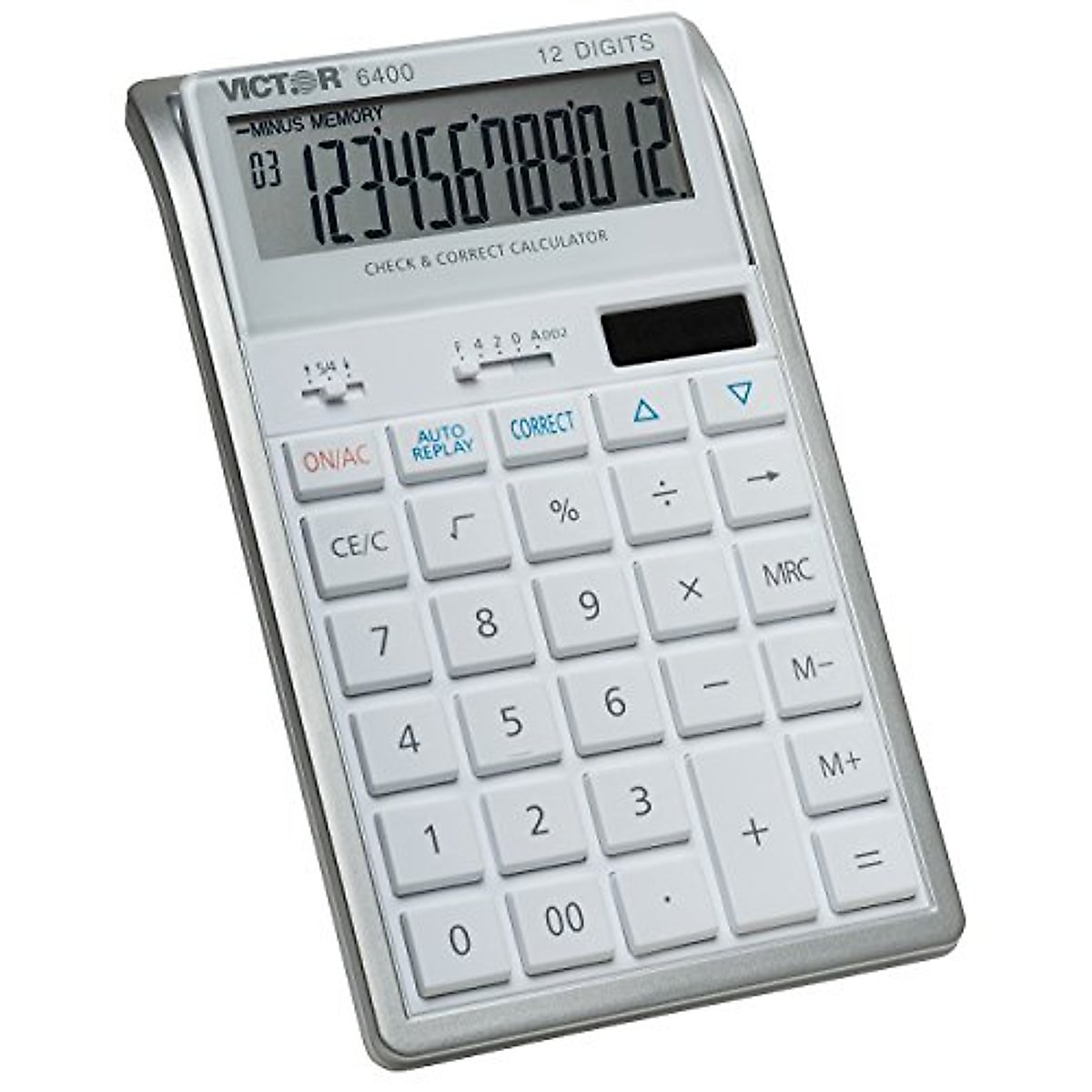 Victor 12-Digit Check and Correct Desk Calculator, White
