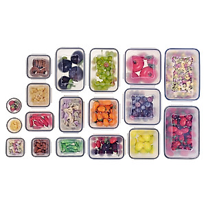 36 PCS Food Storage Containers Large , (18 Stackable Plastic Containers with 18 Lids) - 100% Airtight & BPA-Free & Microwave, Dishwasher Safe Food Storage with Chalkboard Labels & Marker…