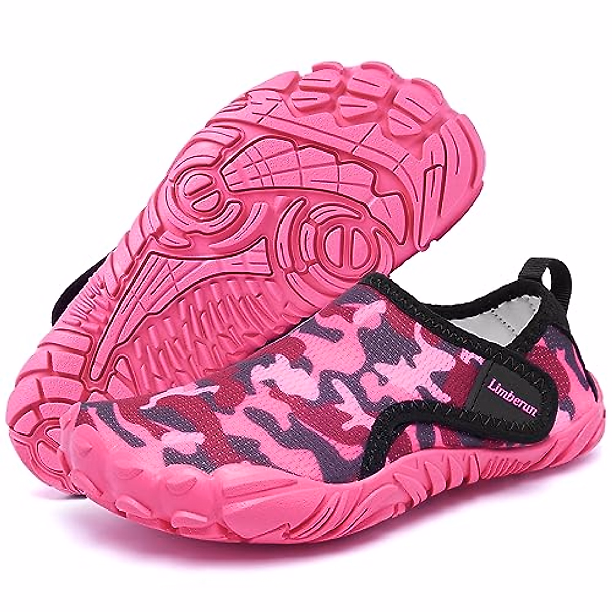 Limberun Kids Water Shoes for Girls Boys Pool Shoes Swim Shoes Kids Beach Shoes for Kids Aqua Shoes for Kids Quick Dry Non-Slip,Youth Water Shoes Comfortable Rose 5