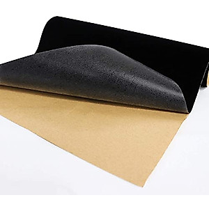 Black Self Adhesive Velvet Fabric Sticky Felt Sheets for Art & Crafts, Jewelry Box, Drawer Liners- 2PCS x (17.3" x 39.3")