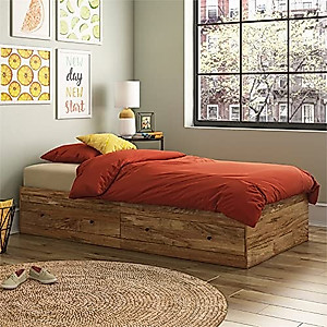 Sauder Cannery Bridge Twin Mate's Bed in Sindoori Mango, Sindoori Mango Finish