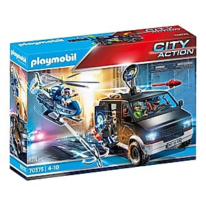 Playmobil Helicopter Pursuit with Runaway Van