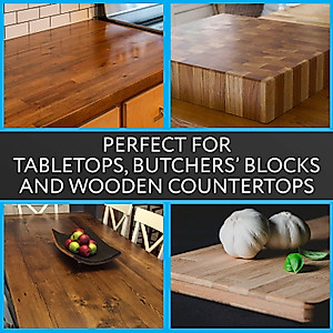 IMPRESA Oil & Wax Large Block Applicator with 2 Microfiber Buffing Pads, for Applying Cutting Board Oil & Wax to Countertops, Butcher Blocks & Other Large Wooden Surfaces
