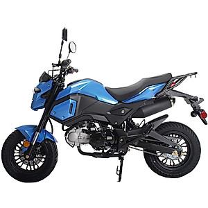 HHH 125cc Motorcycle Bike Vader 125 Dual Bike 125cc Scooter Gas Bike Adult Street Bike Street Motorcycle Big Headlights (Blue) (Factory Packaged)