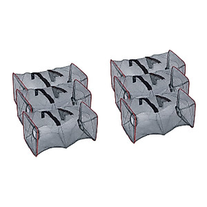 BIUDECO 6 Pcs Fishing Shrimp Trap Crawfish Trap Crab Trap for Blue Crabs Minnow Trap Folding Fish Net Fishing Cast Net Crab Net Traps for Blue Crabs Fishing Net Shrimp Net Lobster Trap