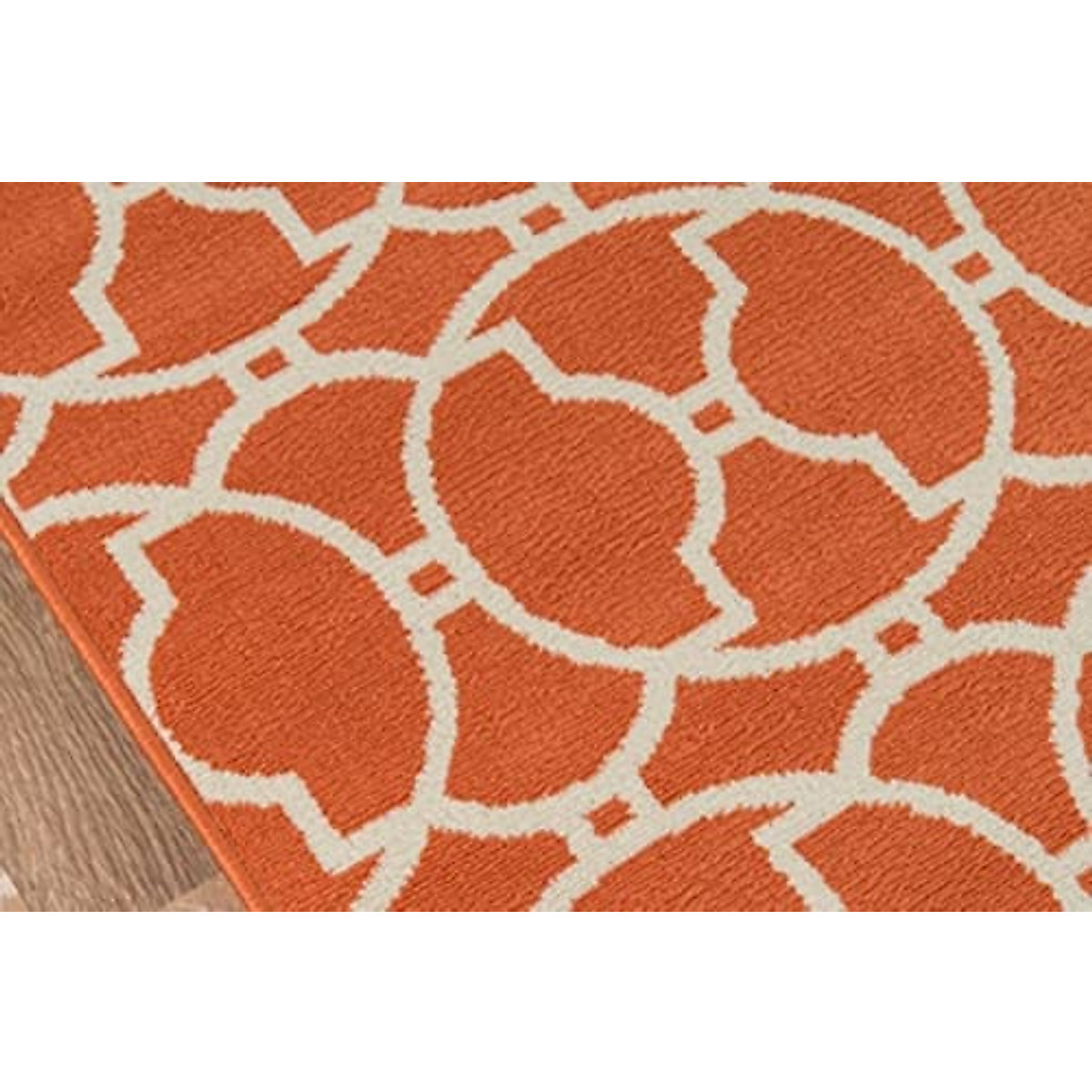 Momeni Rugs , Baja Collection Contemporary Indoor & Outdoor Area Rug, Easy to Clean, UV protected & Fade Resistant, 2'3" x 4'6", Orange