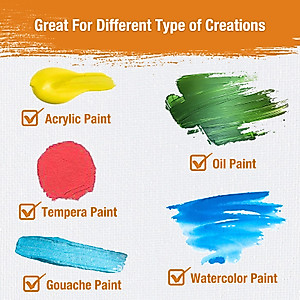 Canvas Boards for Painting 40 Pack, 8 inch x 10 inch Super Value Pack, Artist Canvas Panels for Oil & Acrylic Painting