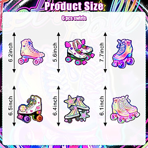 Yingoto 189pcs Roller Skating Party Supplies Tableware Set, Roller Skate Party Decorations Include Banner Plates Napkins Cups Tablecloth for Birthday Party, Serve for 25 Guests