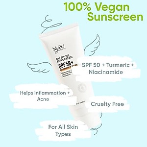 NU2U Skincare NU Shyne Sunscreen | Broad Spectrum SPF 50+ Face Sunscreen | Reef Friendly for Sensitive Skin | 3.38 Oz