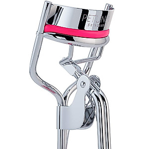 Silicone Eyelash Curler with Refill Pads & Satin Pouch Designed for No Pinching or Pulling and Perfect for Those with Straight Flat Lashes Wanting Dramatic Long Lasting Seamless Curls