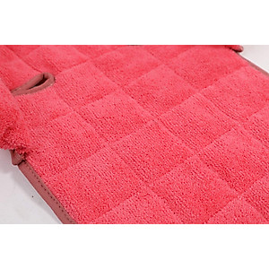 Long-Ci 2-in-1 Baby Insert Cushion Pad with Head Neck Body Support Pillow in Plush Terry for Newborn (Red Beige)