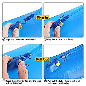 Unigear Hydration Water Bladder Reservoir BPA Free and Taste Free for Backpacking, Biking, Hiking and Camping (Blue, 2L)