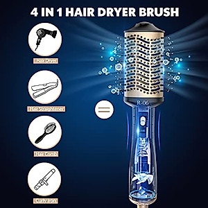 Hair Dryer Brush, Blow Dryer Brush Dryer and Styler Volumize in One, 4 in 1 Brush Blow Dryer Gold, Mothers Day Gifts from Daughter/Son