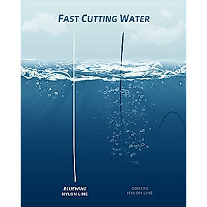 BLUEWING Monofilament Fishing Line Clear Invisible Thin Diameter Fishing String Mono Fishing Line, Dia.0.9mm*500YD*100LB