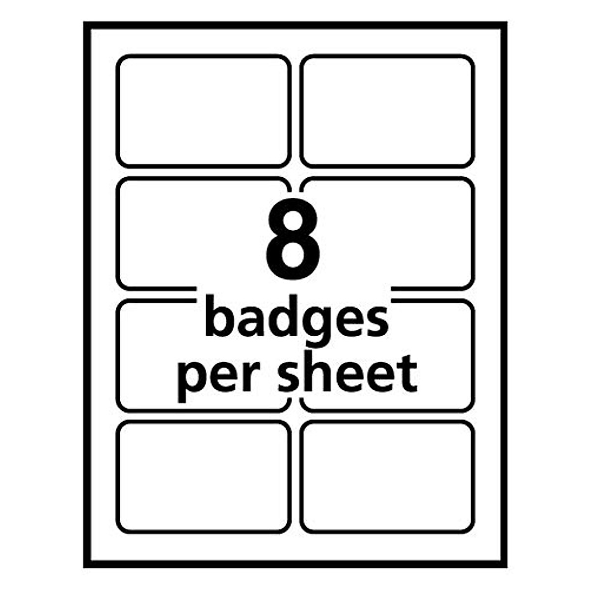 Avery Flexible Name Tag Stickers, White Rectangle Labels, 400 Removable Name Badges, 2-1/3" x 3-3/8" (5395) & Printable Tent Cards with Sure Feed Technology, 2.5" x 8.5"