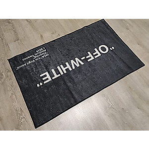 Keep Off, Popular Rug, Home Decor Rug, Themed Rug, Office Carpeting, Black and White Rug e721 (2.6x3.9 feet - 80x120 cm)