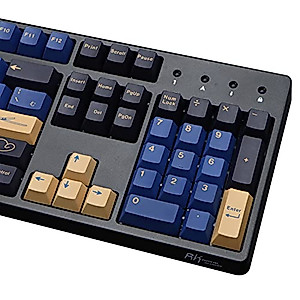 MOLGRIA Blue Samurai Keycaps, 129 Set PBT KeyCaps for Gaming Keyboard, Cherry Profile Dye Sublimation Custom Keycaps with Puller for Gateron Kailh Cherry MX Switch 104/87/71/61 60 Percent Keyboard