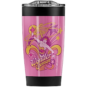 Logovision Wonder Woman Save Me Stainless Steel Tumbler 20 oz Coffee Travel Mug/Cup, Vacuum Insulated & Double Wall with Leakproof Sliding Lid | Great for Hot Drinks and Cold Beverages