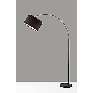 Adesso 4012-02 Preston 76 inch 100.00 watt White and Brushed Steel Arc Floor Lamp Portable Light