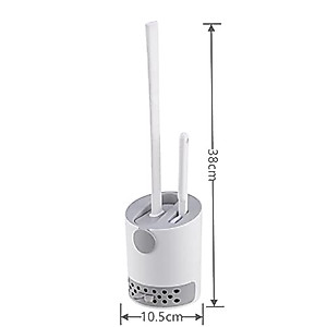 Toilet Brush Soft Silicone Heads Toilet Cleaning Brush Multifunction Long Handle Wc Brushes Bathroom Accessoires Set Home Cleaning Tool Bathroom Toilet Brush Holder Furniture (Color : Blue)