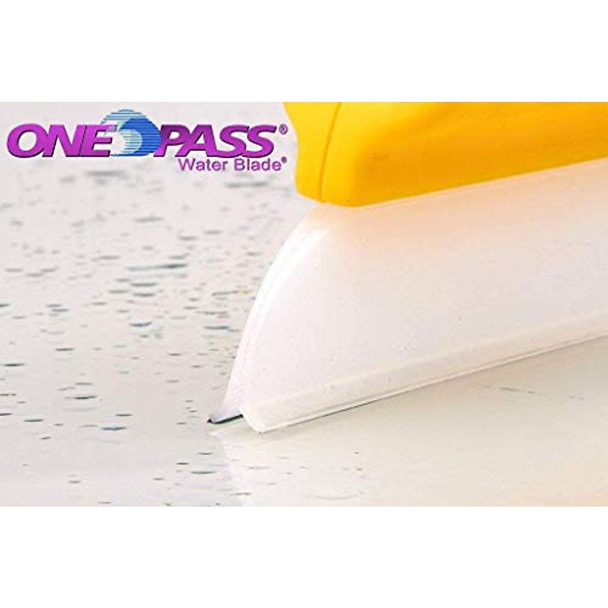 One Pass Hydroglide 14" Waterblade Silicone Y-Bar Squeegee Yellow