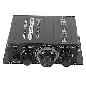 AK-160BT5.0 Power Amplifier,20Wx2 20Hz-20KHz DC 12V HiFi Mini Amp Home Theater Stereo Receiver,Receiver Audio Amplifier for Car Home