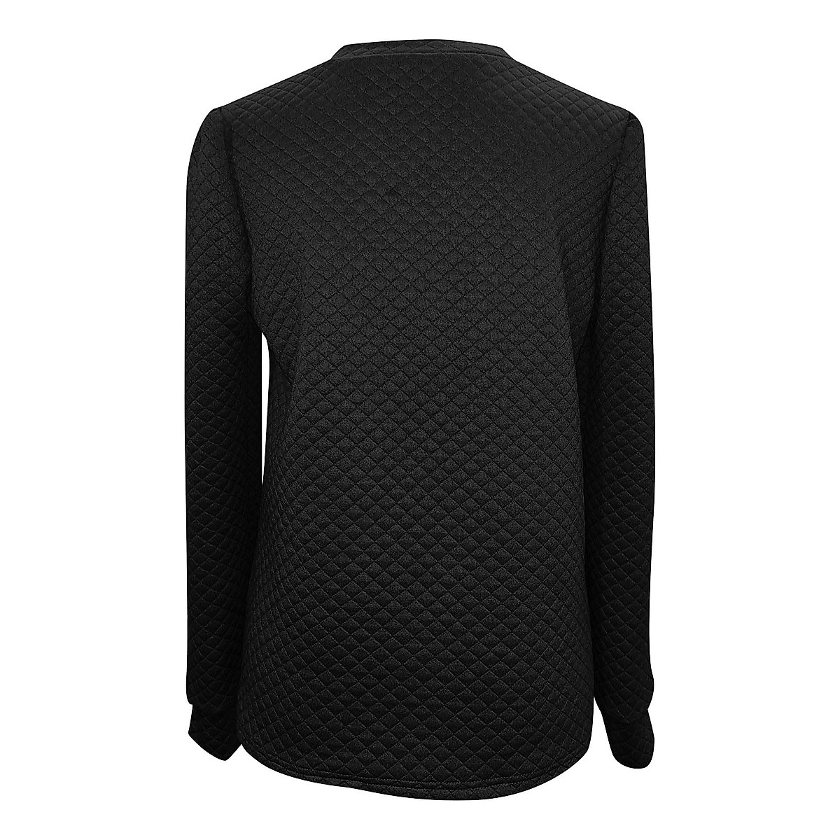 Sudadera Mujer Otoño/Invierno Soild Color Sweatshirts for Women 2023 Baggy Round Neck Pullover Tops Long Sleeve Mature Swing Blouse Top for Legging Black