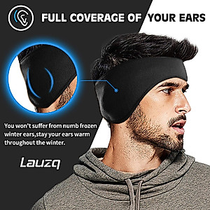 Lauzq Winter Fleece Ear Warmers Muffs Headband for Men Women Kids Ski Running Cycling