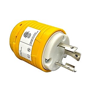 Sintron NEMA L6-30P 30 Amp Twist Lock Plug, 250 Volt, 2 Pole, 3 Wire, ETL Listed, Male Plug Locking Connector for Welder Generator Transfer Switches Power Tool, Industrial Grade, Grounding 7500 Watts
