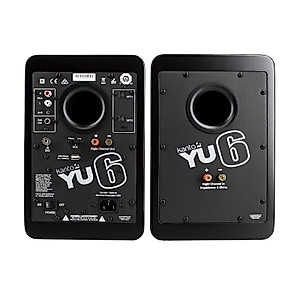 Audio Technica AT-LP140XP Direct-Drive Wired DJ Turntable Bundle with Kanto YU6 Powered Wireless Bluetooth Speakers - Black, Matte Black