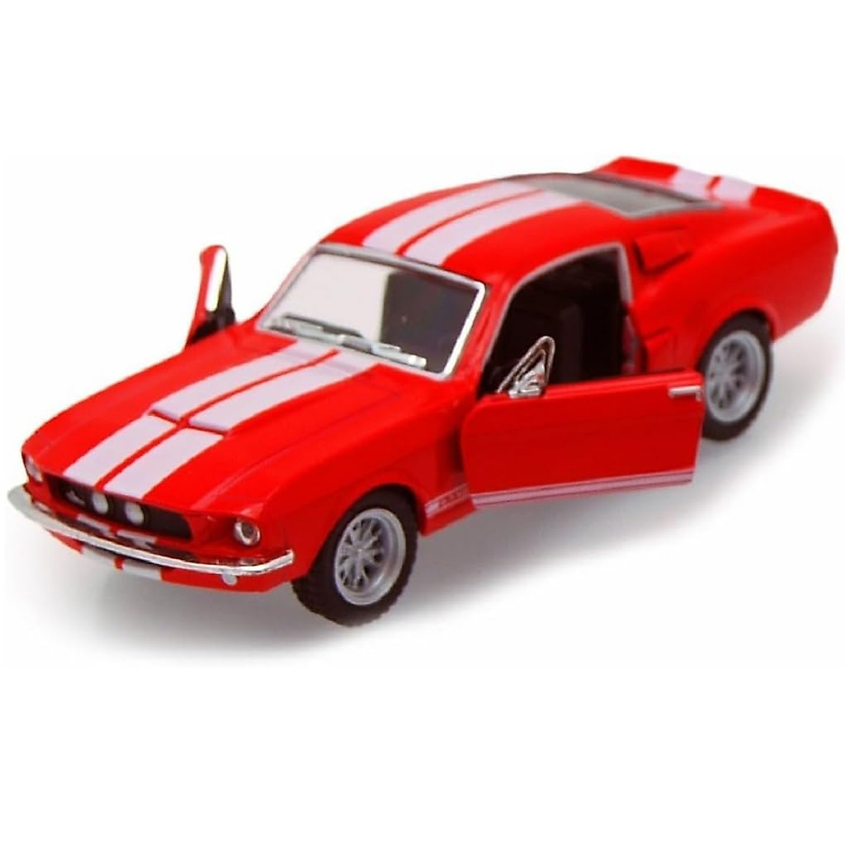 KiNSMART 1967 Ford Shelby Mustang GT500 Red 1:38 Scale 5 Inch Diecast Model Toy Car
