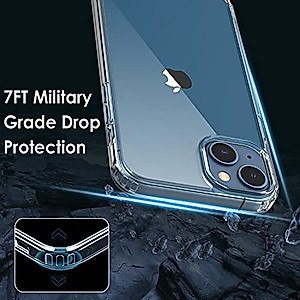 Shamo's Hybrid Clear iPhone 14 Plus Case - Durable TPU and Crystal Clear Acrylic for Maximum Protection and Style - Slim and Lightweight Design - Wireless Charging Compatible - Precise Cutouts