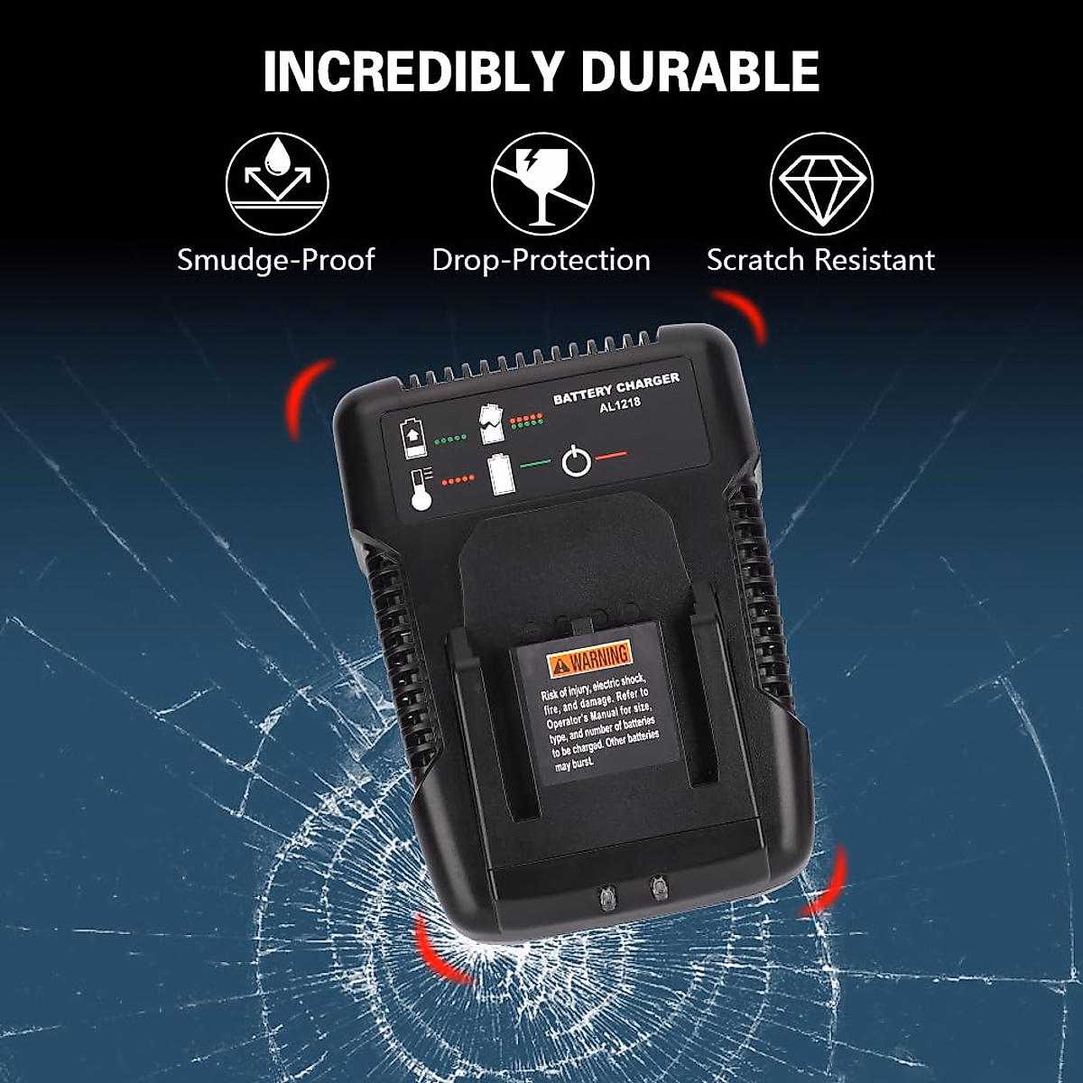 18V for Ridgid Battery Charger R86092 R86091 Replacement for Ridgid 18V NiCad/Lithium Ion Battery R840093, R840095, R840083, R840085, R840086, R840087, R840089, AC840085, AC840086