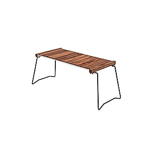 DOUBAO Outdoor Folding Solid Wood Camping Table Stainless Steel Frame Picnic Table Multiple Combinations BBQ Camping Table