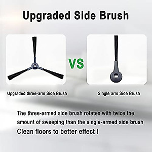 8 Pack IQ Side Brushes Replacement for Shark IQ R101AE RV1001AE AV912S AV911S AV1010AE RV1000 AV970 AV993 AV1002AE Shark AI AV2501S AV2501AE RV2610WD RV2610WA RV2502AE RV2520AOUS Robot Vacuum Cleaner