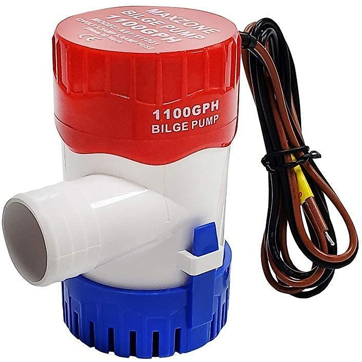 Submersible Boat Bilge Water Pump 12v Non-Automatic Marine Electric Bilge Pump And Bilge Pump Installation Kit Bilge Pump Hose 1-1/8-Inch Dia Plumbing Kit