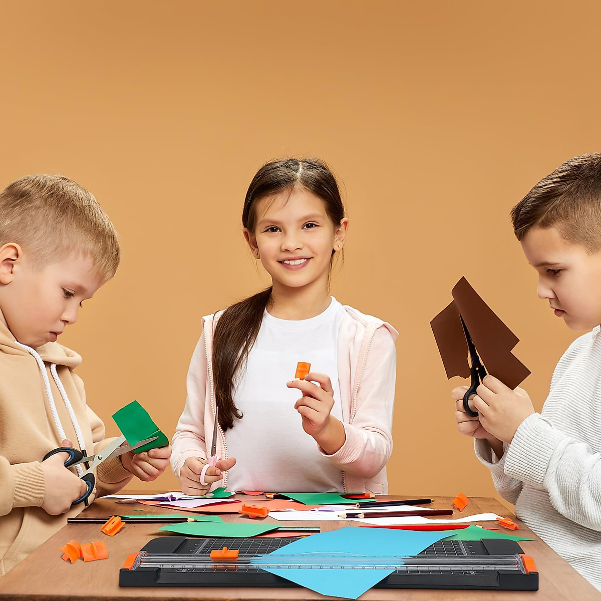 Leriton 10 Pcs A5 Paper Cutter Replacement Blades Paper Cutting Replacement Blades Paper Trimmer Blade Scrapbook Paper Trimmer Blades Refill for A5 Paper Trimmer (Orange)